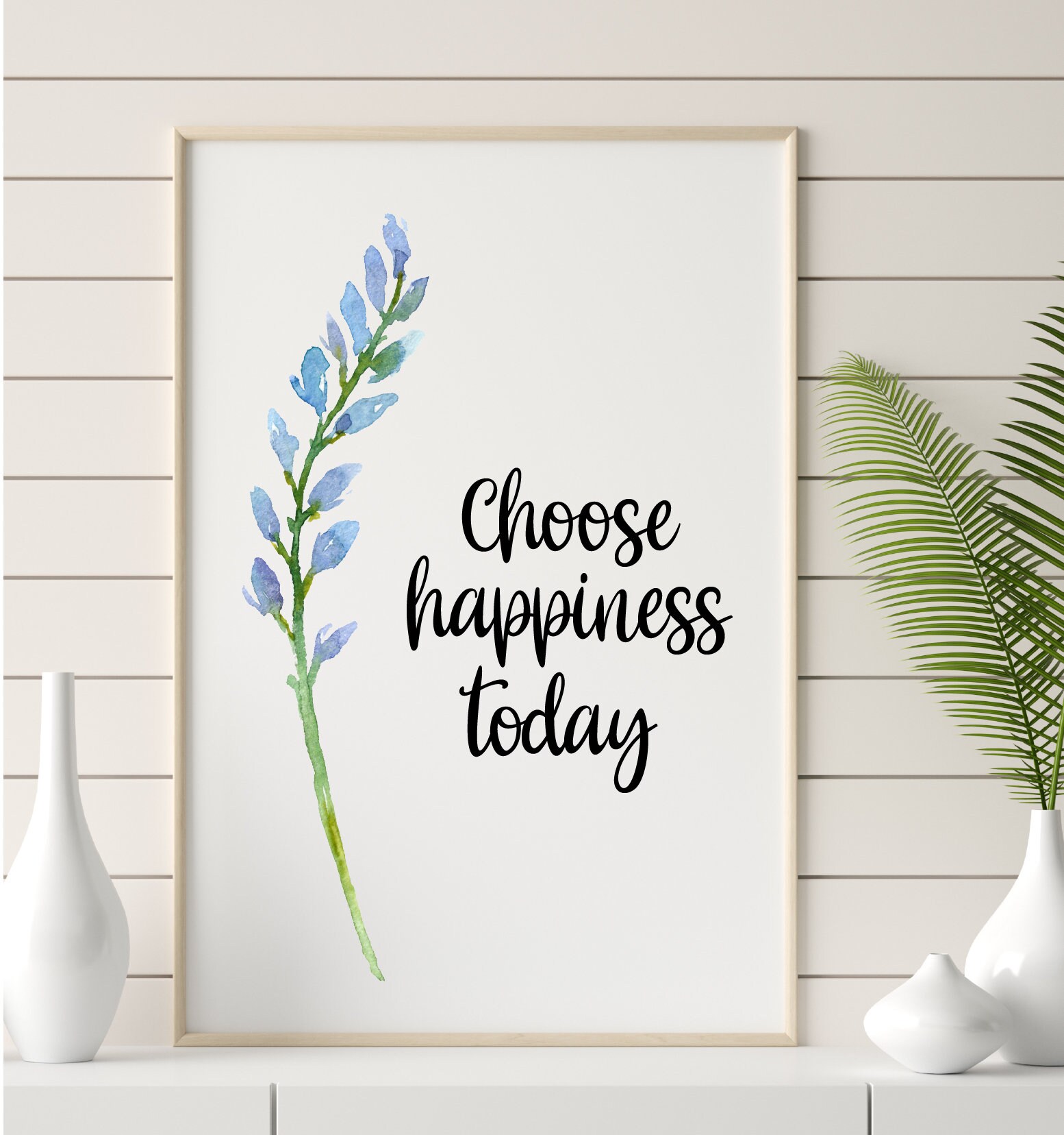 Choose Happiness Today Printable Inspirational Quote Wall - Etsy