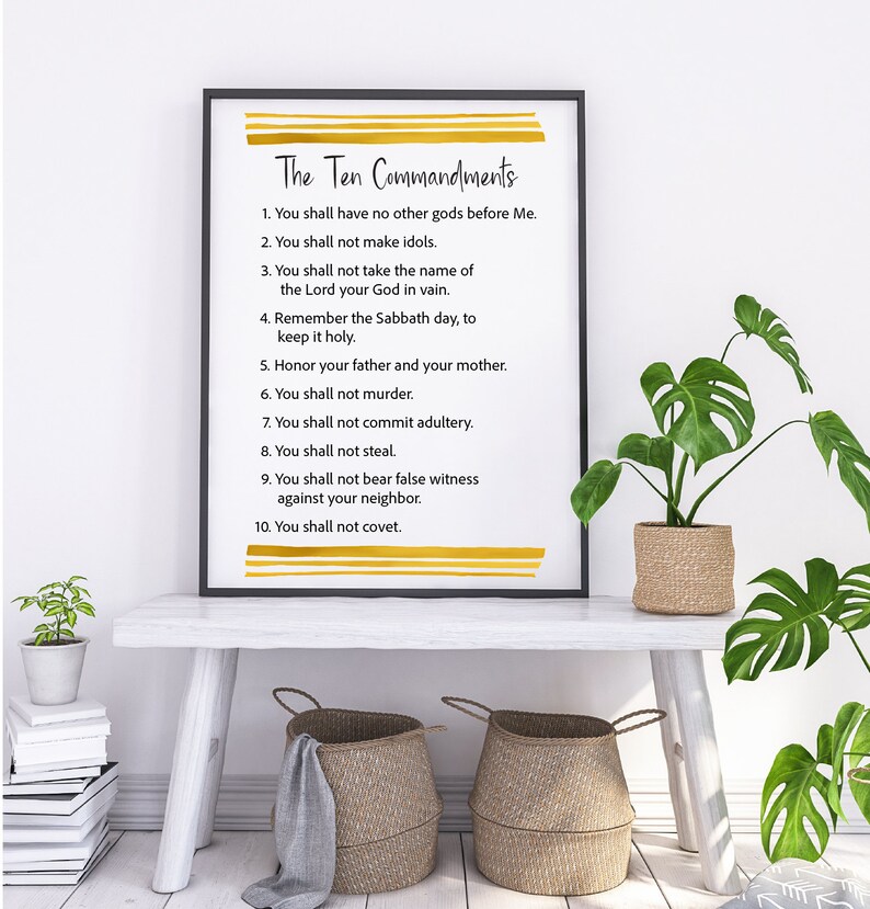 10 Commandments Ten Commandments Exodus 20:1-17 Christian Gift ...