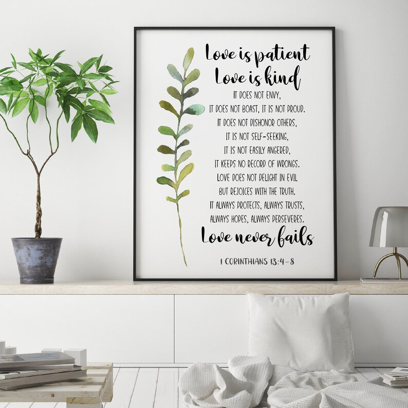 Love is Patient Love is Kind Love Never Fails | 1 Corinthians 13:4,7 ...