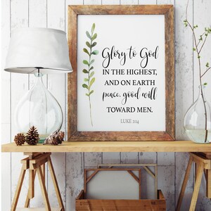 Christian Art, Glory to God in the Highest and on Earth Peace Good Will ...