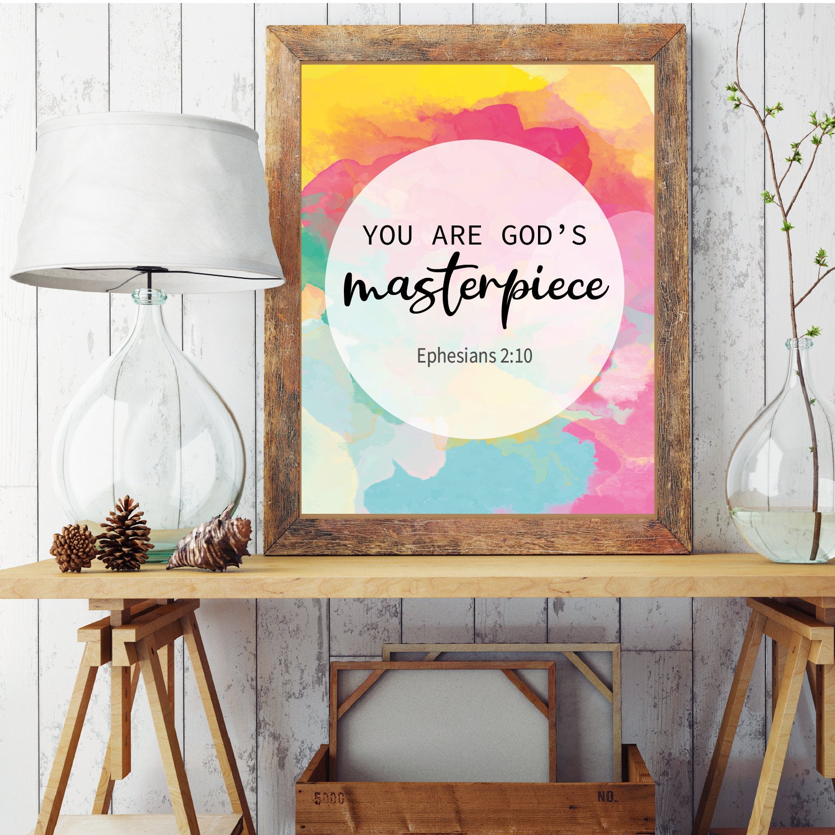 Christian Art You Are God's Masterpiece Ephesians 2:10 Gifts for Her ...