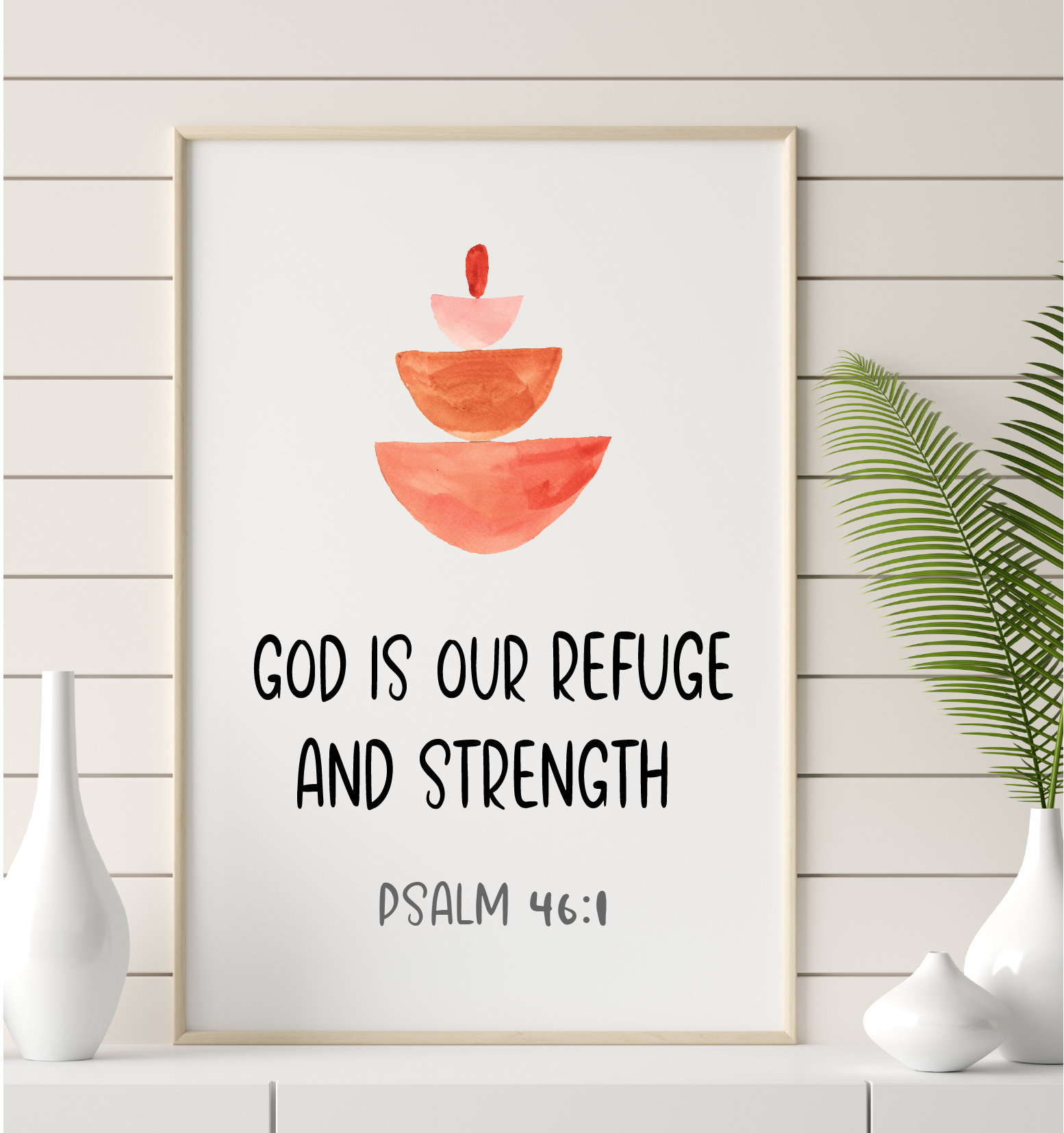 Christian Art God is Our Refuge and Strength Psalm 46:1 - Etsy