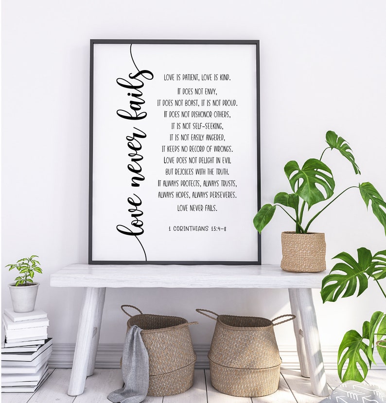 Love is Patient Love is Kind Love Never Fails | 1 Corinthians 13:4,7 ...