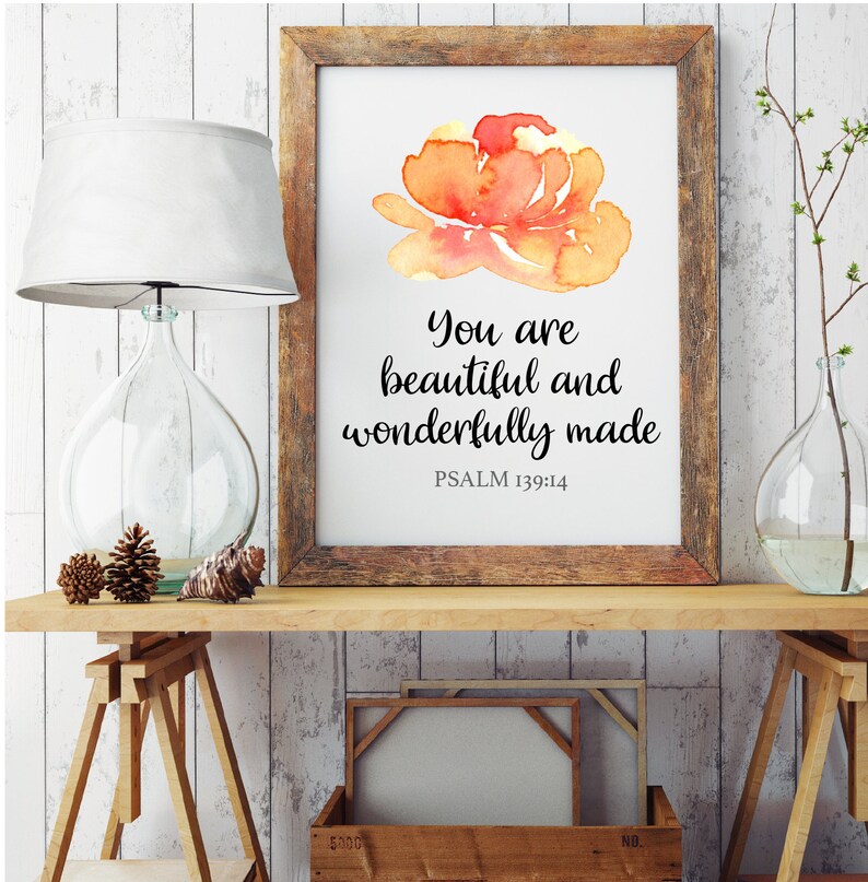 You Are Beautiful and Wonderfully Made | Psalm 139:14 | Christian Gift ...
