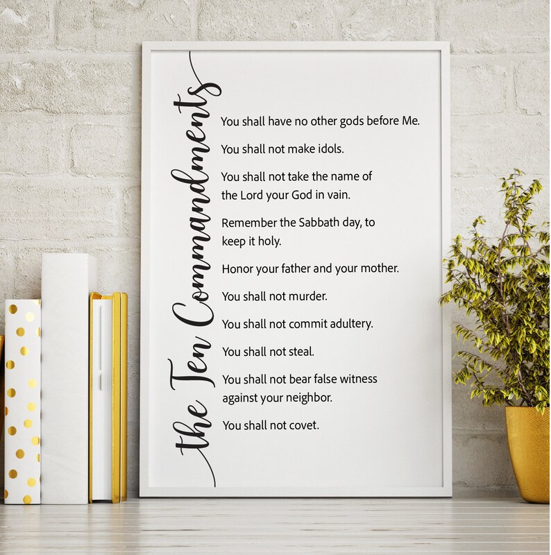 10 Commandments | Ten Commandments | Exodus 20:1-17 | Christian Gift ...