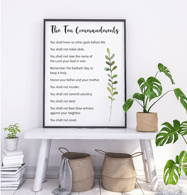 10 Commandments | Ten Commandments | Exodus 20:1-17 | Christian Gift ...