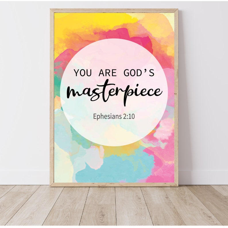 You Are God's Masterpiece | Ephesians 2:10 | Gifts for Her | Christian ...