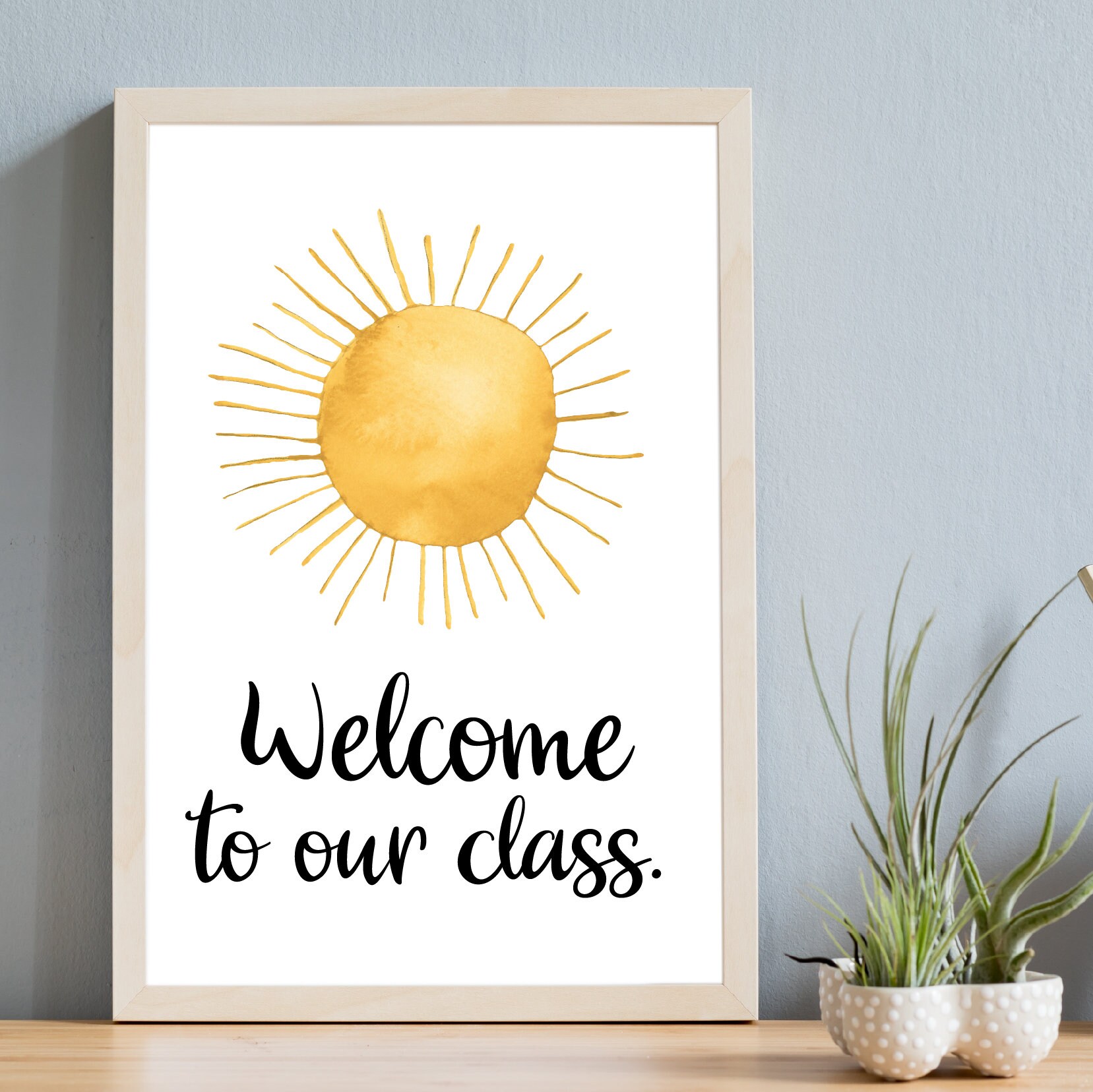 Willkommen in unserer Klasse | Klassenzimmer Kunst | Druckbares ...