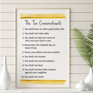 10 Commandments Ten Commandments Exodus 20:1-17 Christian Gift ...