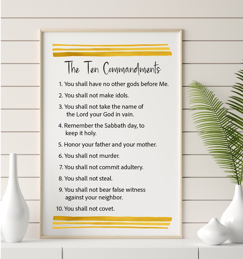 10 Commandments | Ten Commandments | Exodus 20:1-17 | Christian Gift ...