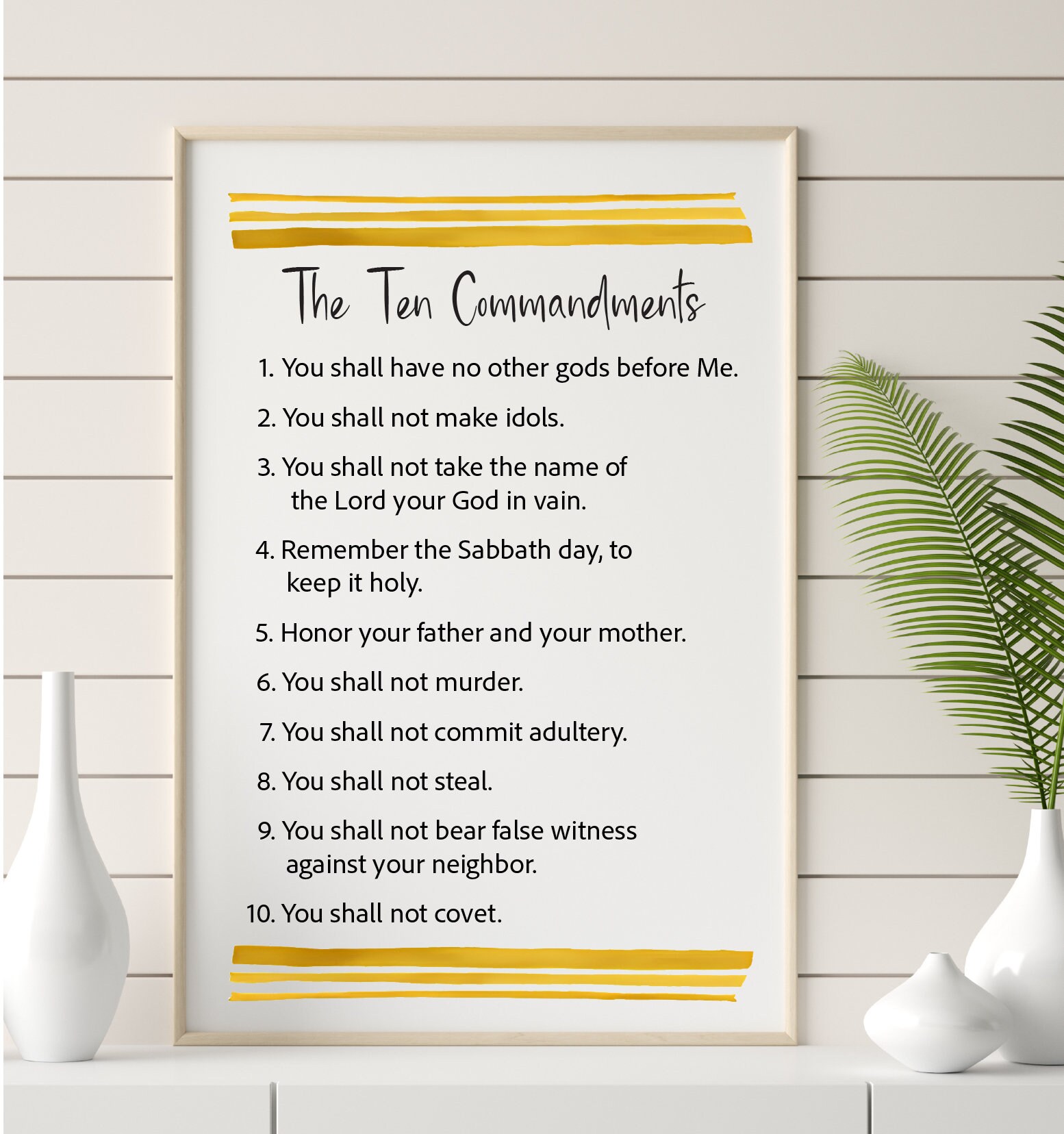 10 Commandments Ten Commandments Exodus 20:1-17 Christian Gift ...