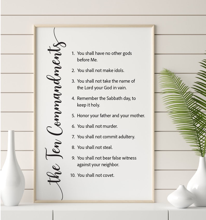 10 Commandments | Ten Commandments | Exodus 20:1-17 | Christian Gift ...