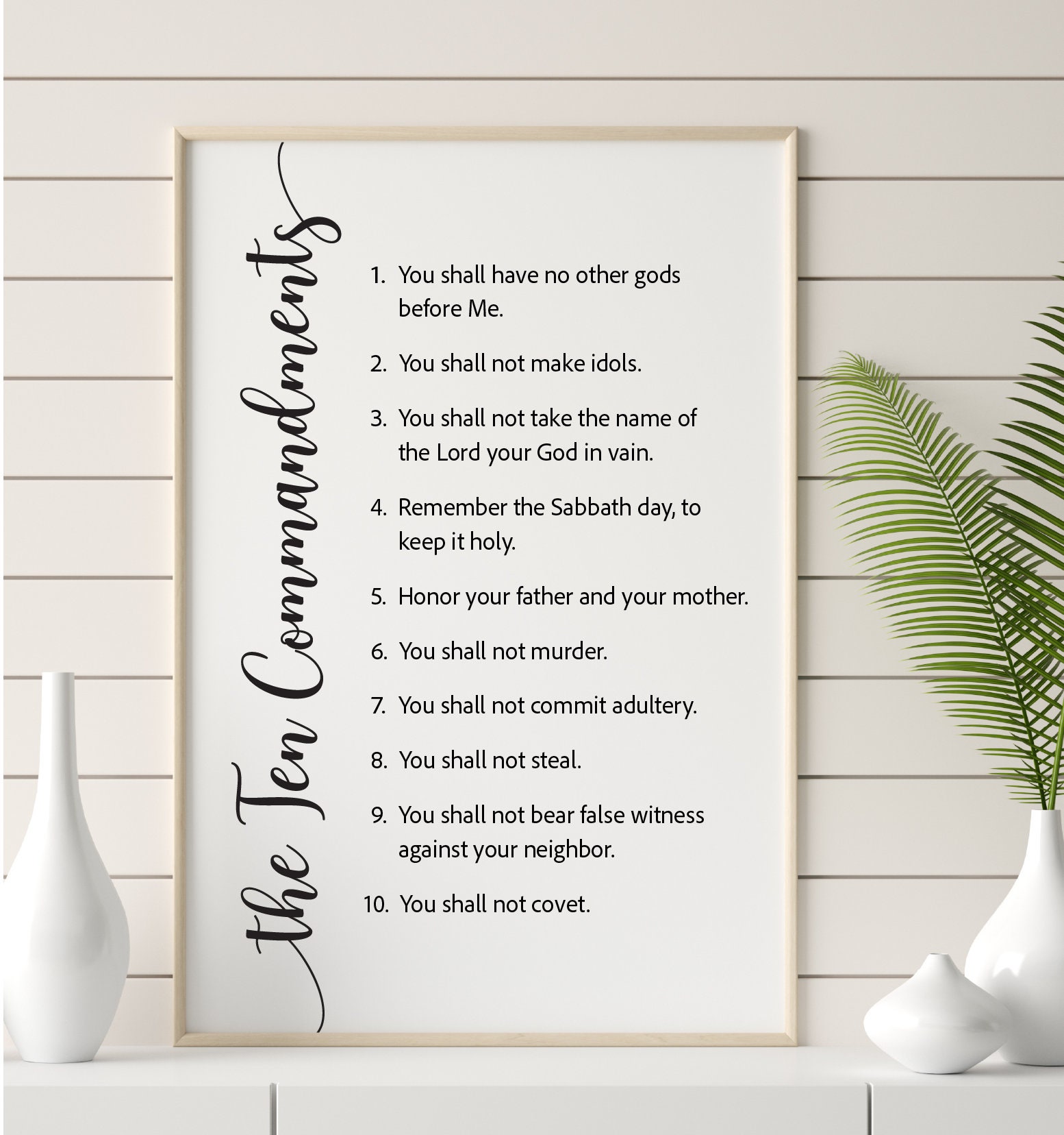 10 Commandments Ten Commandments Exodus 20:1-17 Christian Gift ...