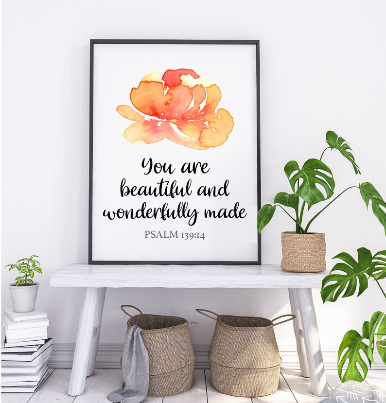 You Are Beautiful and Wonderfully Made | Psalm 139:14 | Christian Gift ...