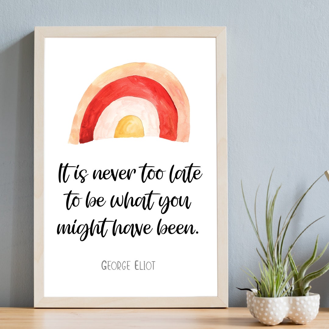 It is Never Too Late to Be What You Might Have Been | George Eliot ...