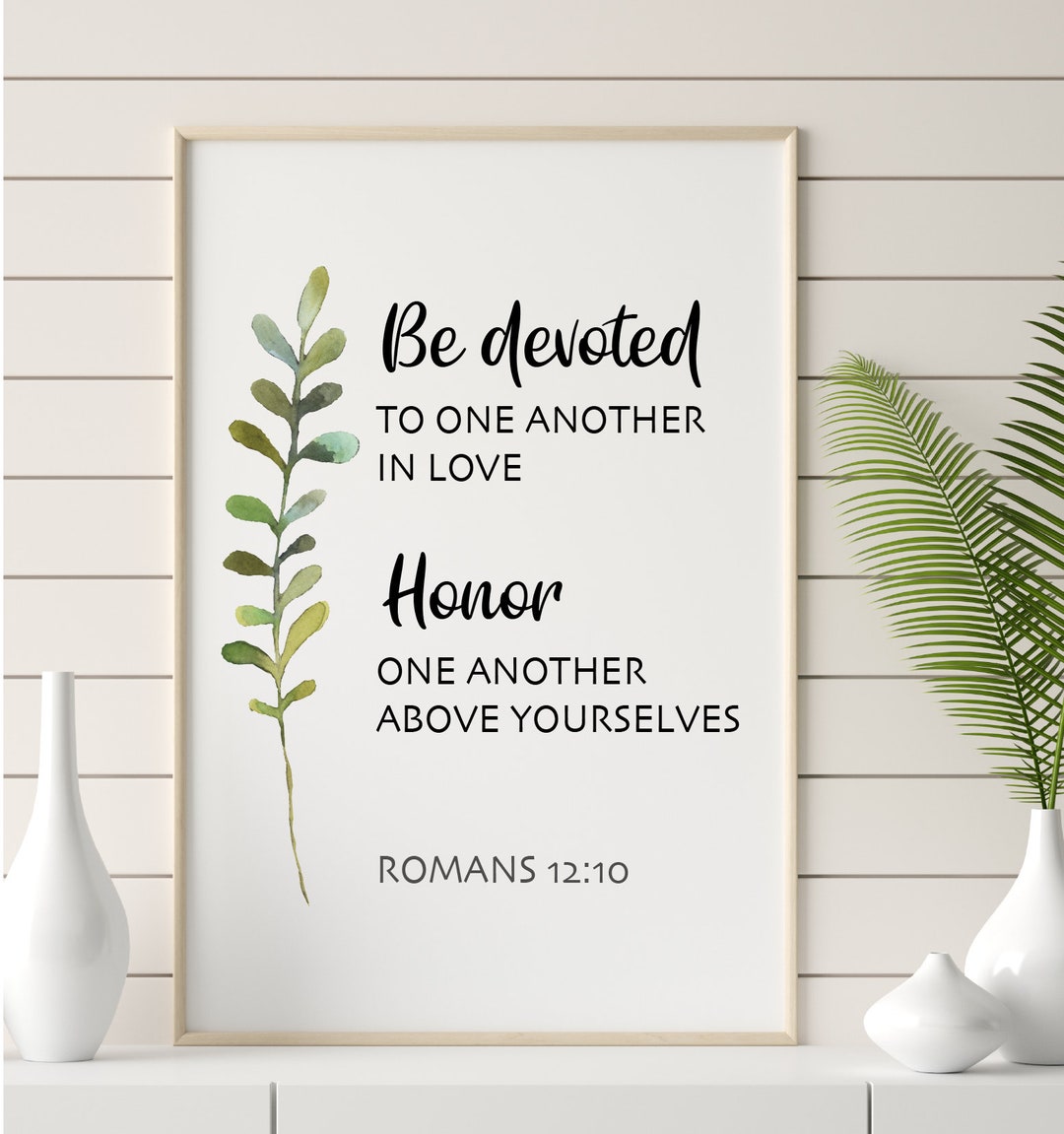 Be Devoted to One Another in Love | Romans 12:10 | Wedding Art ...
