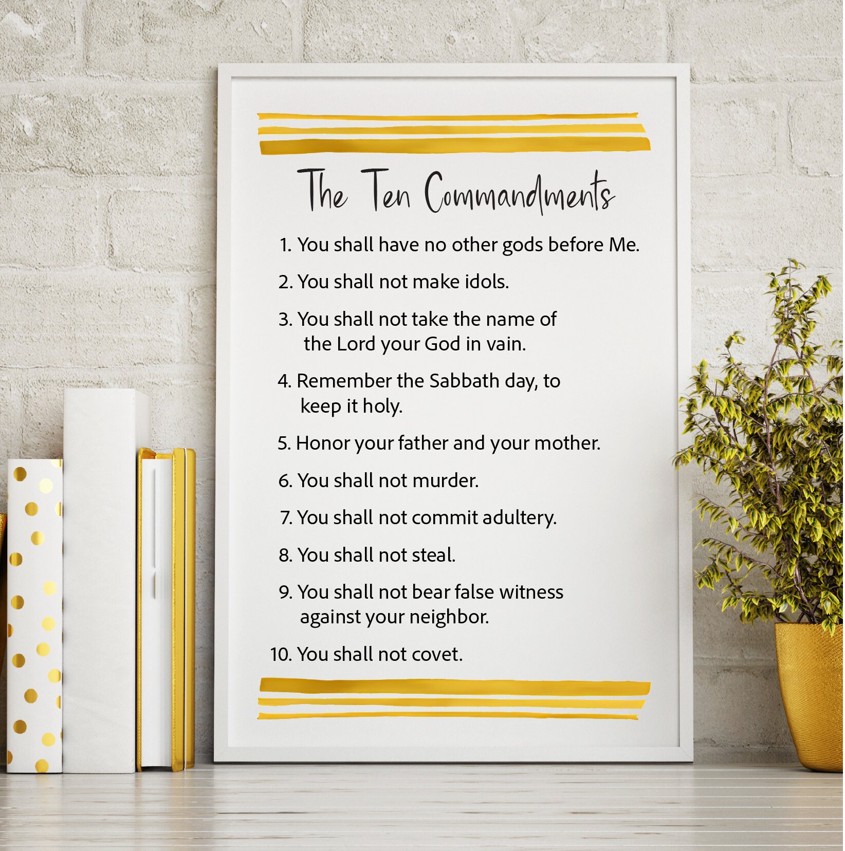 10 Commandments Ten Commandments Exodus 20:1-17 Christian Gift ...