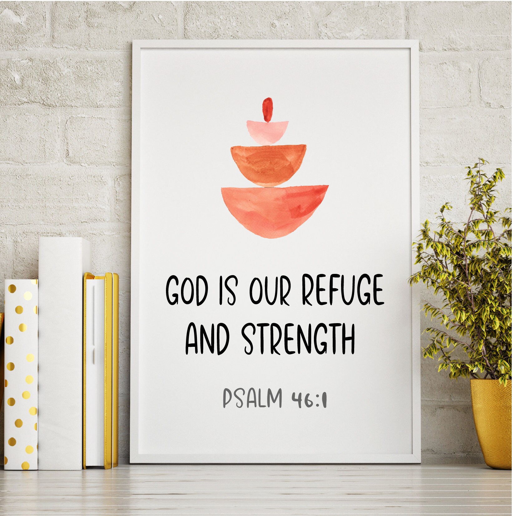 Christian Art God is Our Refuge and Strength Psalm 46:1 - Etsy