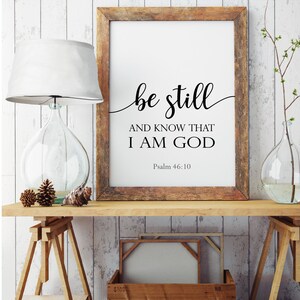 Be Still and Know | Psalm 46:10 | Christian Gift | Christian Wall Art ...
