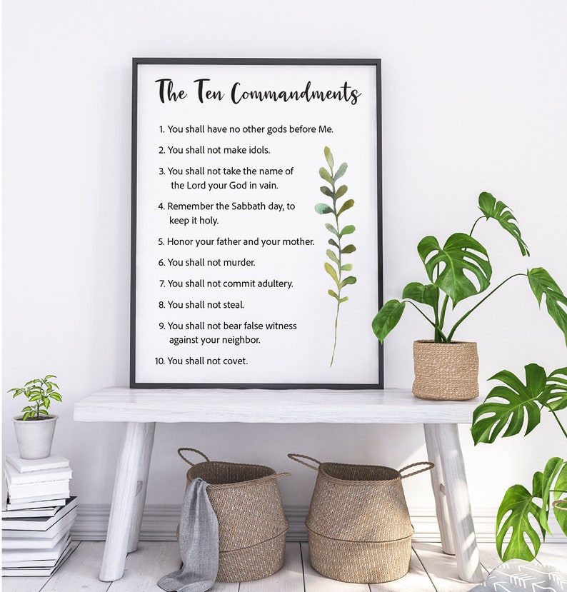 10 Commandments | Ten Commandments | Exodus 20:1-17 | Christian Gift ...
