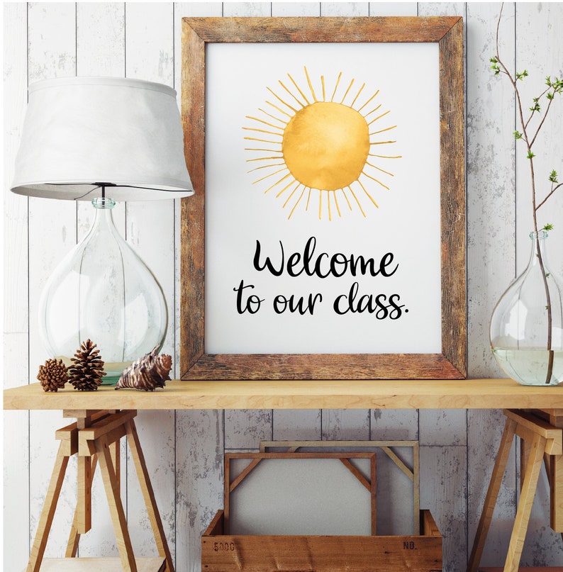 Welcome to Our Class Classroom Art Printable Inspirational Sign Wall ...