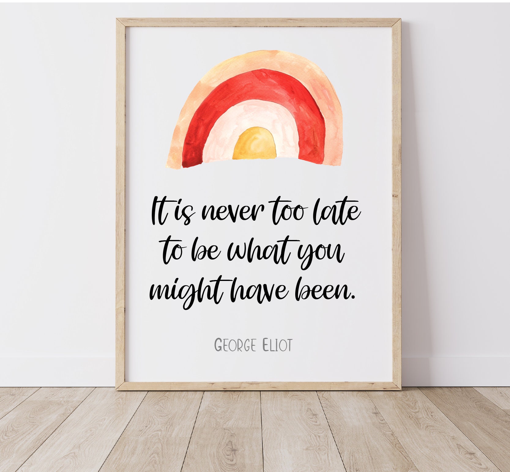 It is Never Too Late to Be What You Might Have Been George Eliot ...