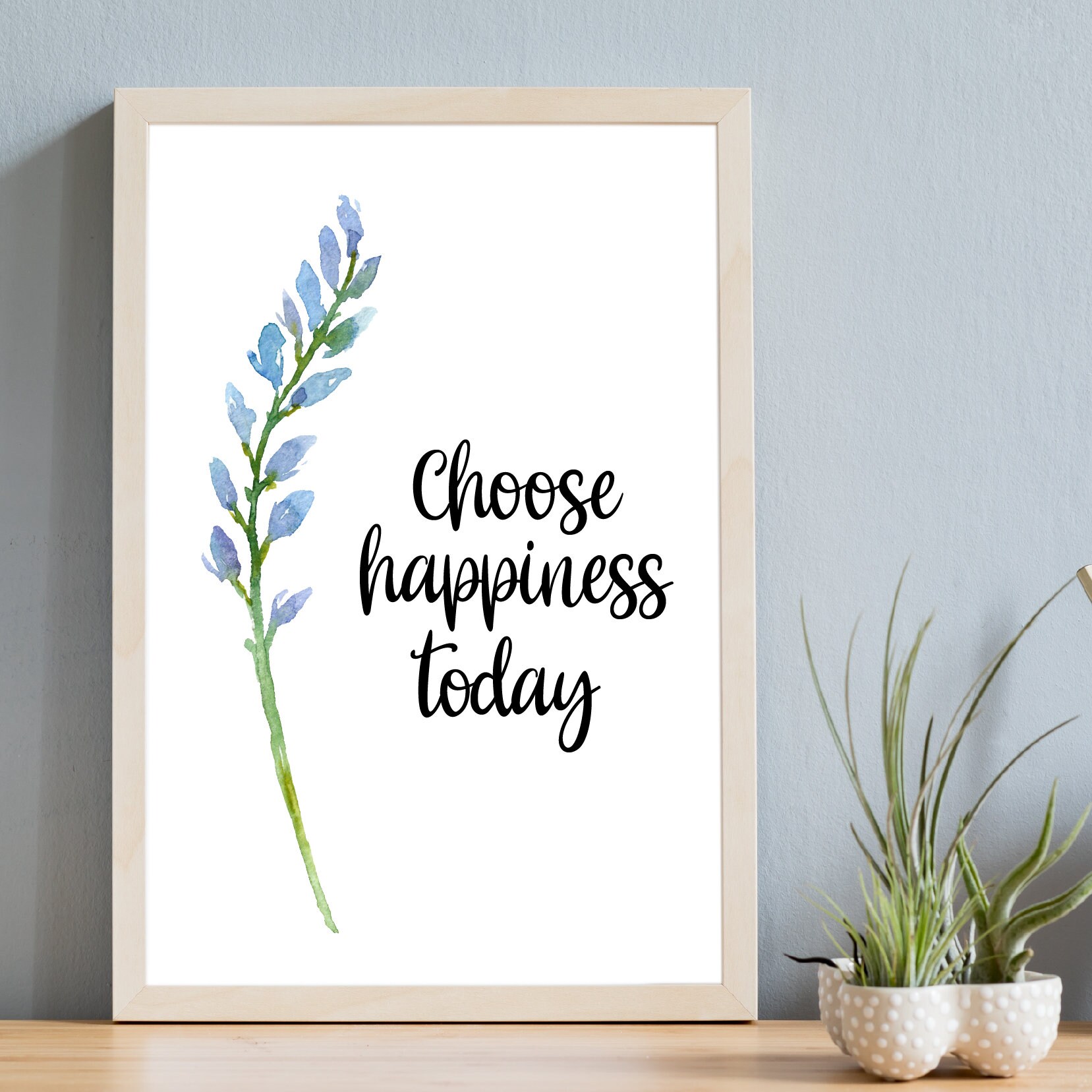 Choose Happiness Today Printable Inspirational Quote Wall - Etsy