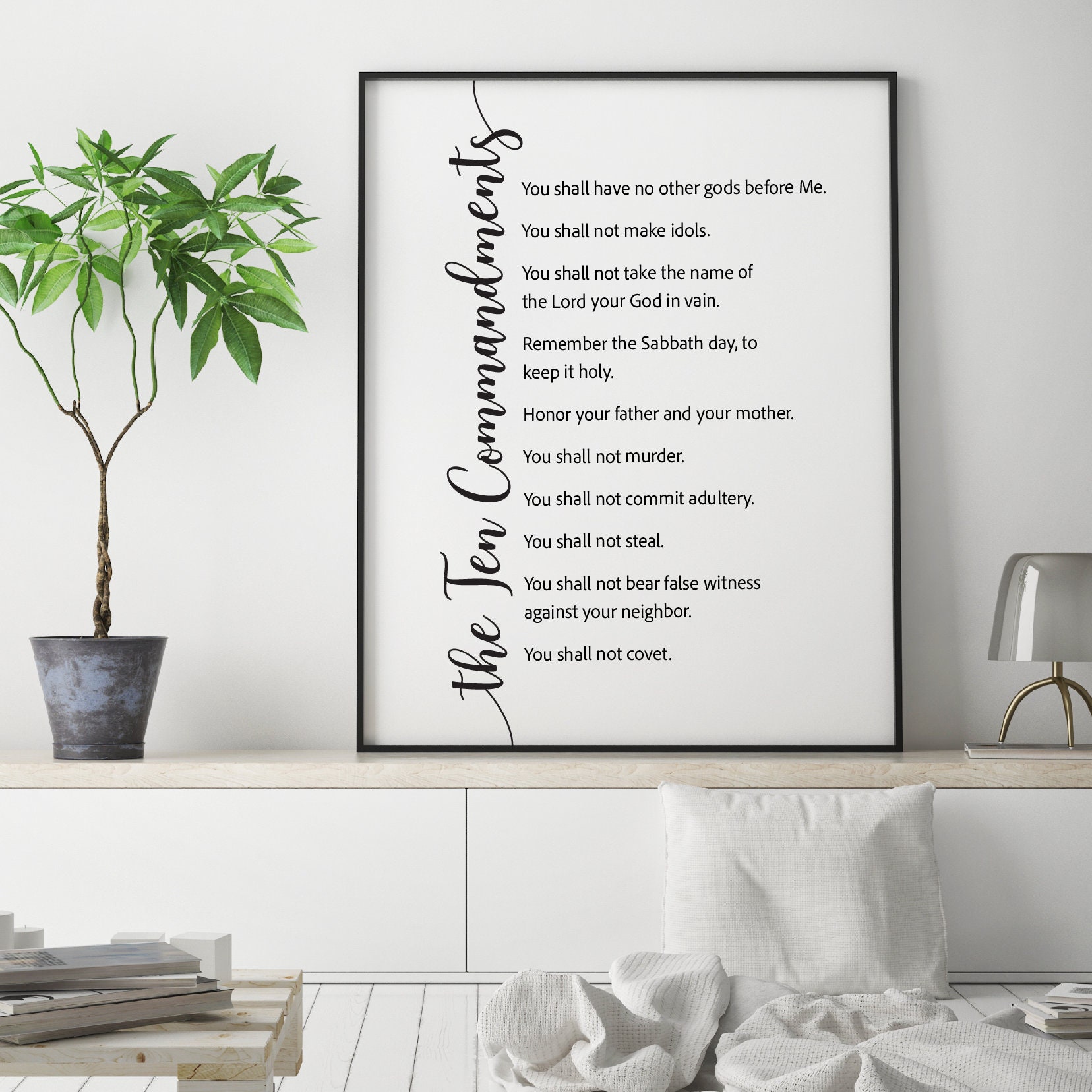 10 Commandments Ten Commandments Exodus 20:1-17 Christian Gift ...