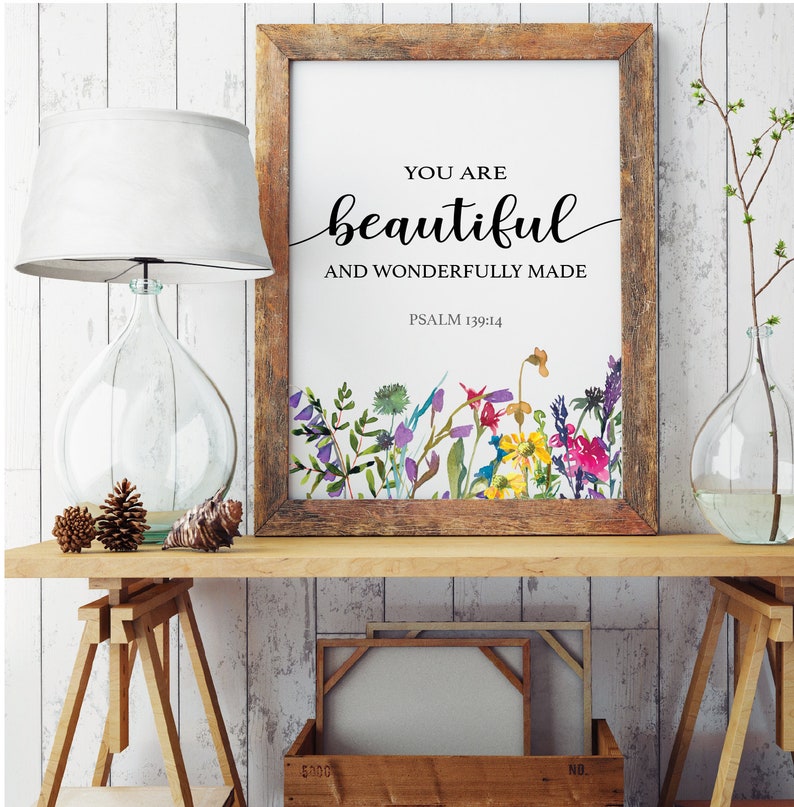 You Are Beautiful and Wonderfully Made | Psalm 139:14 | Christian Gift ...