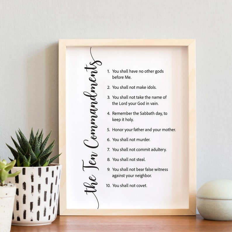 10 Commandments | Ten Commandments | Exodus 20:1-17 | Christian Gift ...
