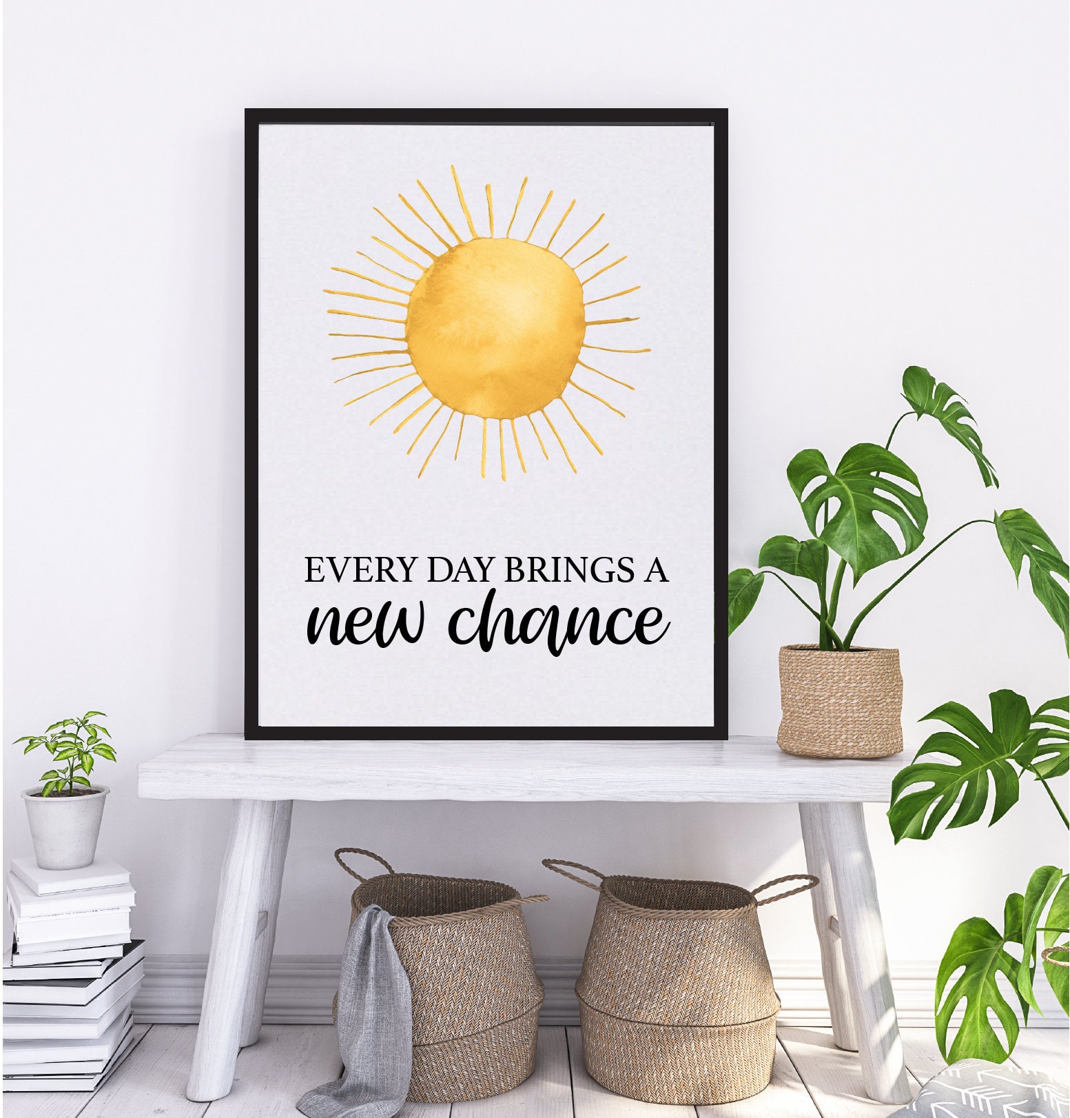 Every Day Brings a New Chance Printable Inspirational Quote Wall Art ...