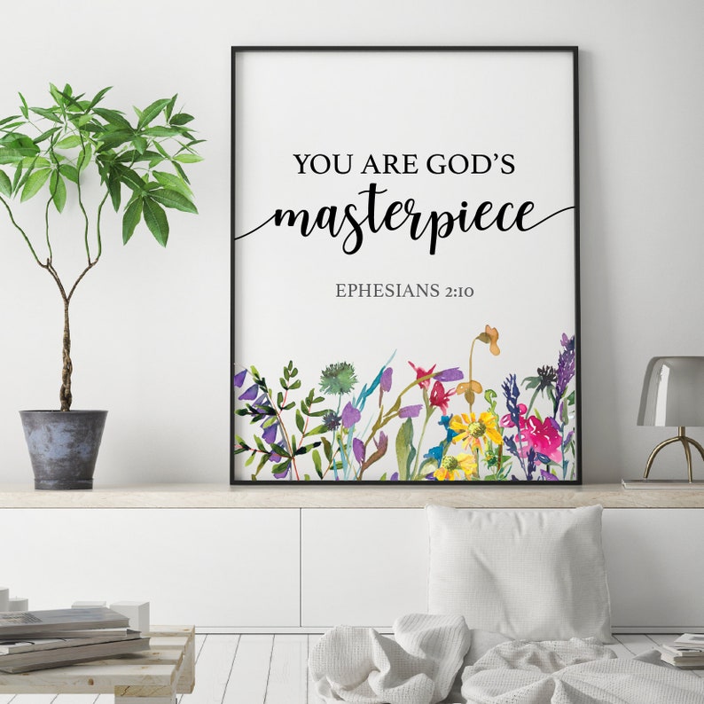 You Are God's Masterpiece Ephesians 2:10 Gifts for Her Christian Gift ...