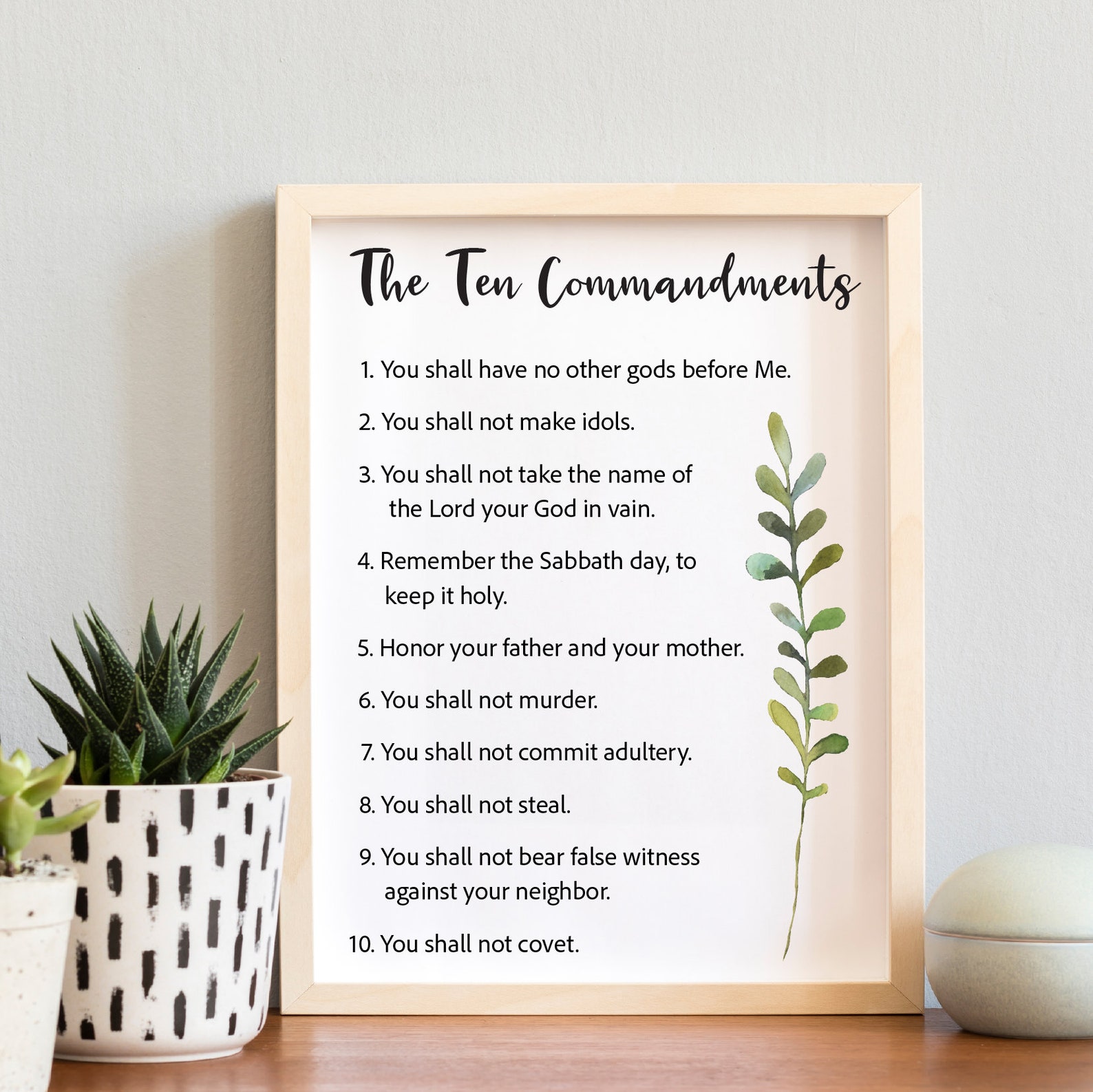 10 Commandments | Ten Commandments | Exodus 20:1-17 | Christian Gift ...