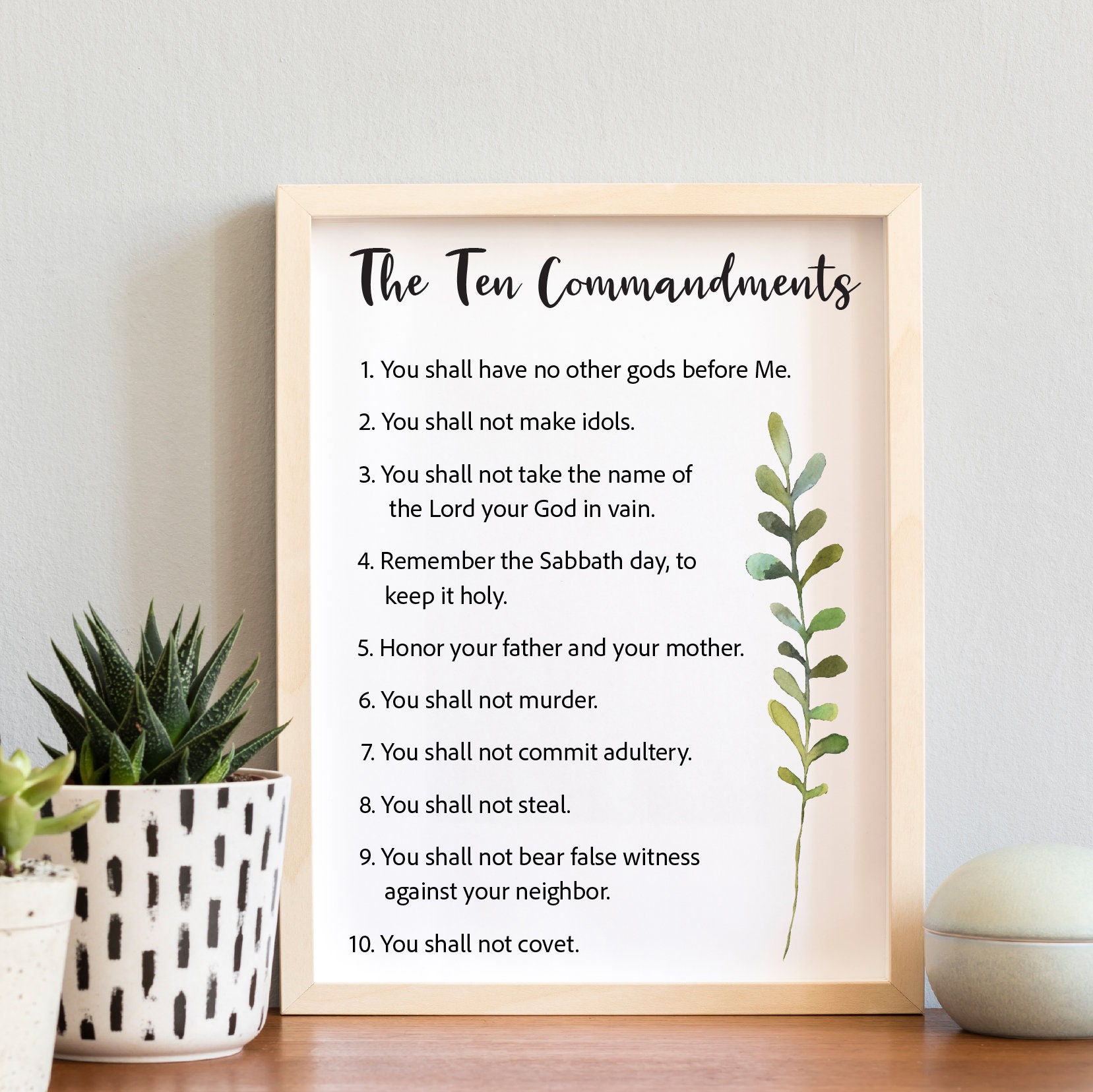 10 Commandments | Ten Commandments | Exodus 20:1-17 | Christian Gift ...