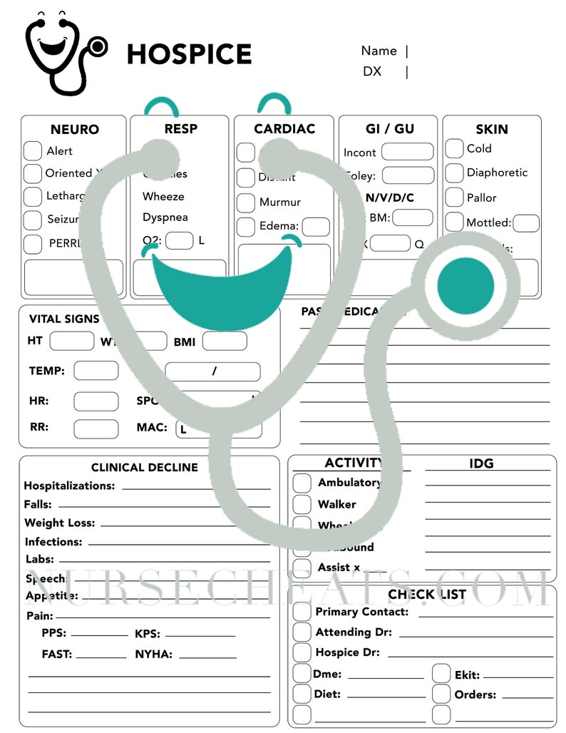 Cheat Sheet Hospice Documentation Template - prntbl ... Cheat Sheet Hospice Documentation Template - prntbl ...