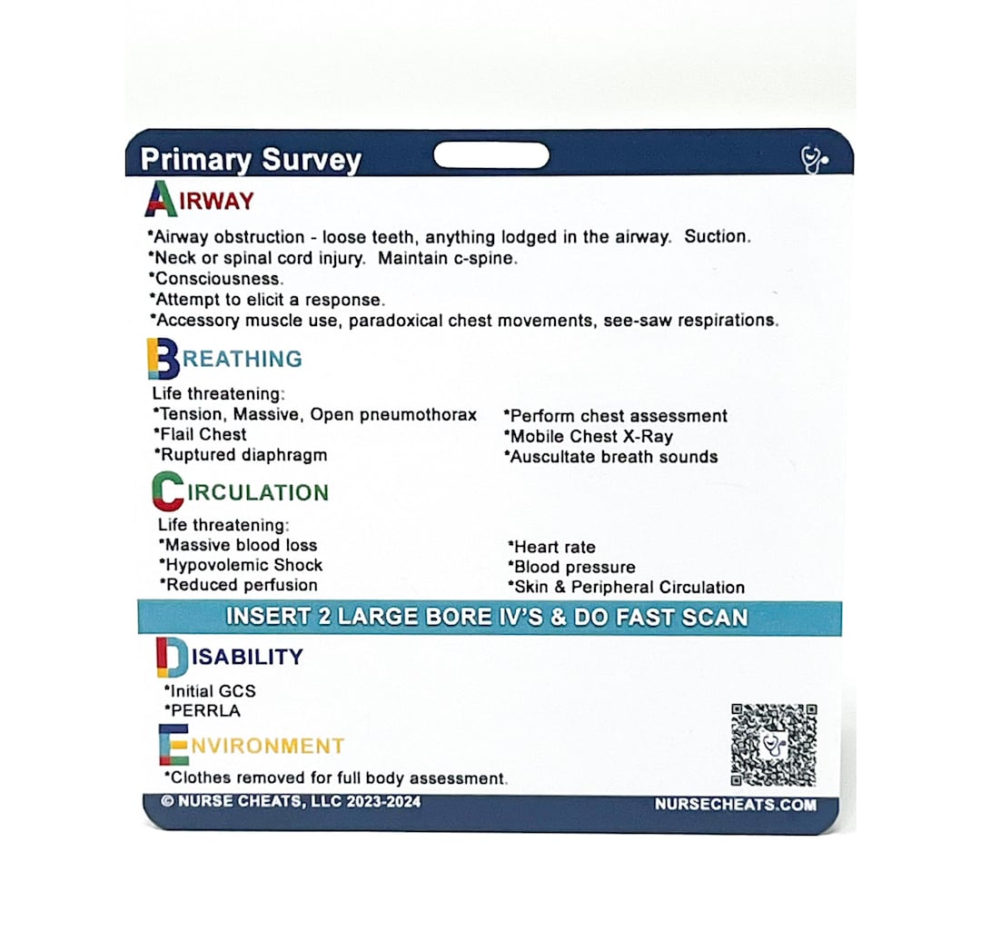 Primary & Secondary Assessment Badge for Trauma Nurses - Etsy