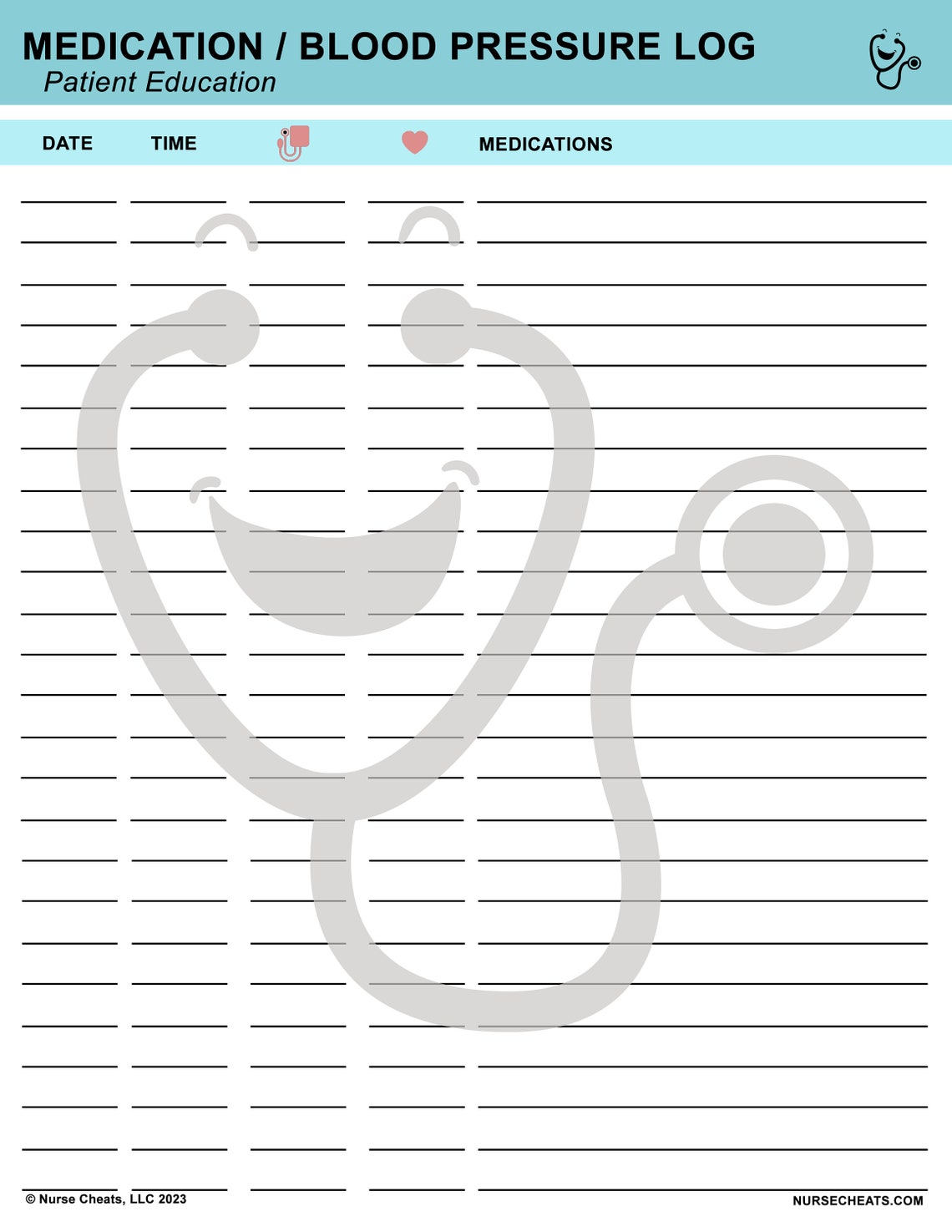 Patient Education Hypertension & Hypertension Log for Home - Etsy