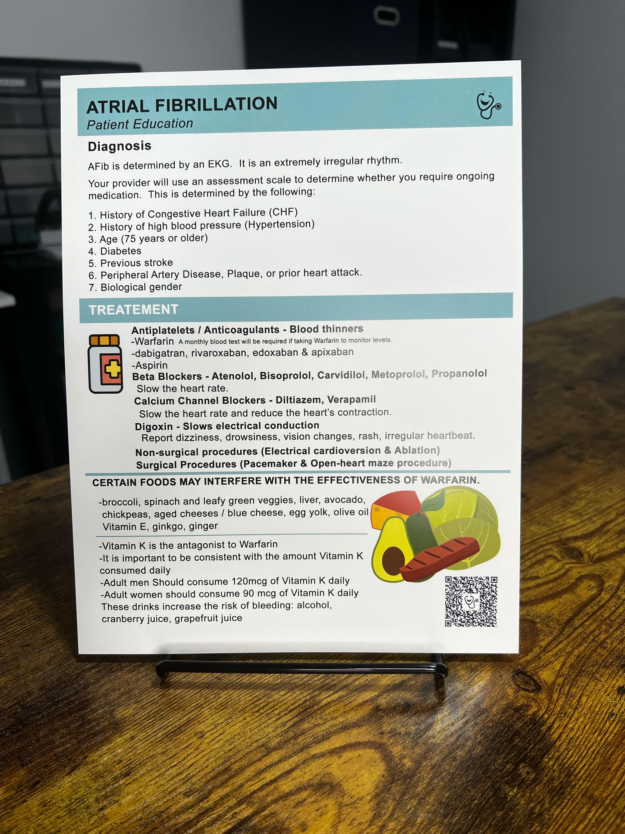 Patient Education - Atrial Fibrillation - Etsy