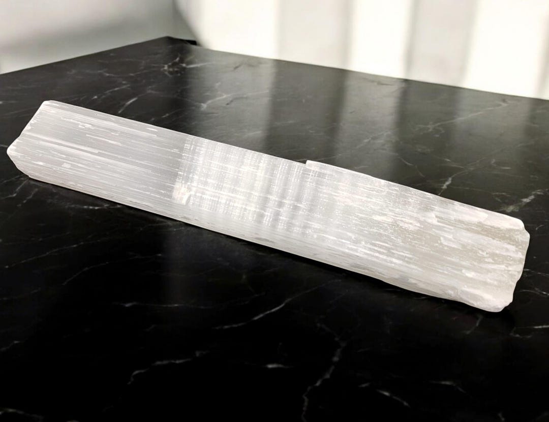 Large Selenite Stick Large Raw Selenite Specimen White Crystal Cluster ...