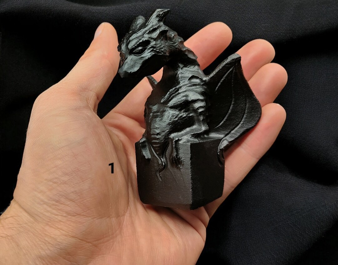 Obsidan Dragon Carving Obsidian Dragon Black Crystal Dragon Obsidian ...