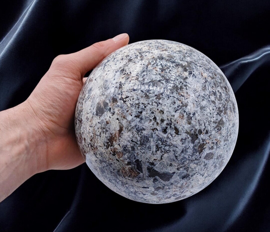 Xl Yooperlite Sphere Large Yooperlite Ball Large Grey Crystal Sphere UV ...
