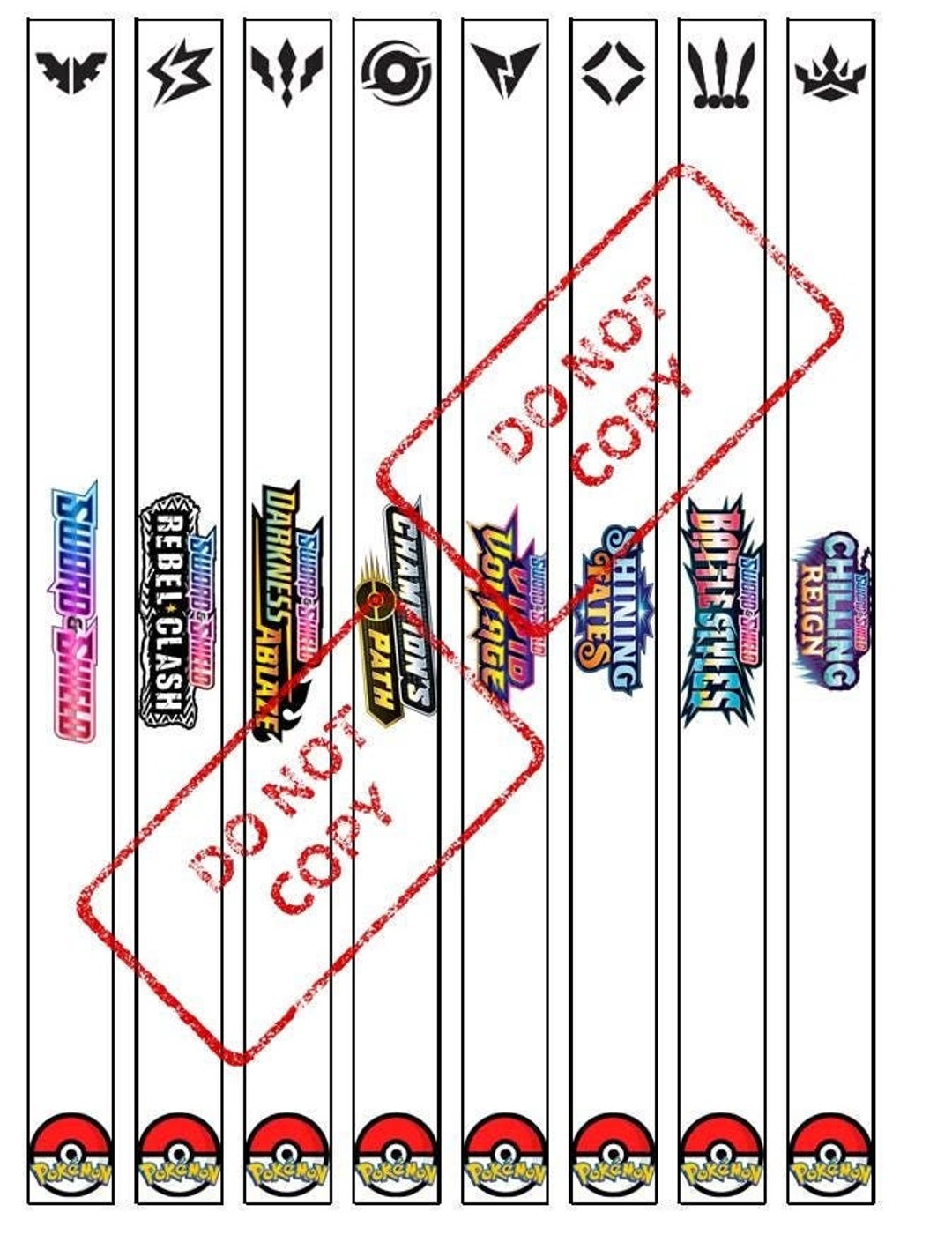 Pokemon Binder Spine - Sword and Shield 1 - 1/2" and Larger - Etsy