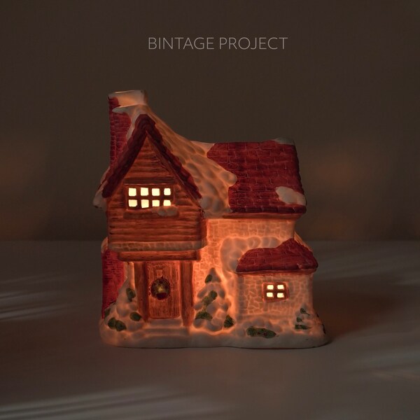 Ceramic Lighted Houses Christmas - Etsy