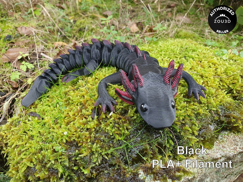 Cute Adult Axolotl Articulated Flexible 3D Print - Etsy