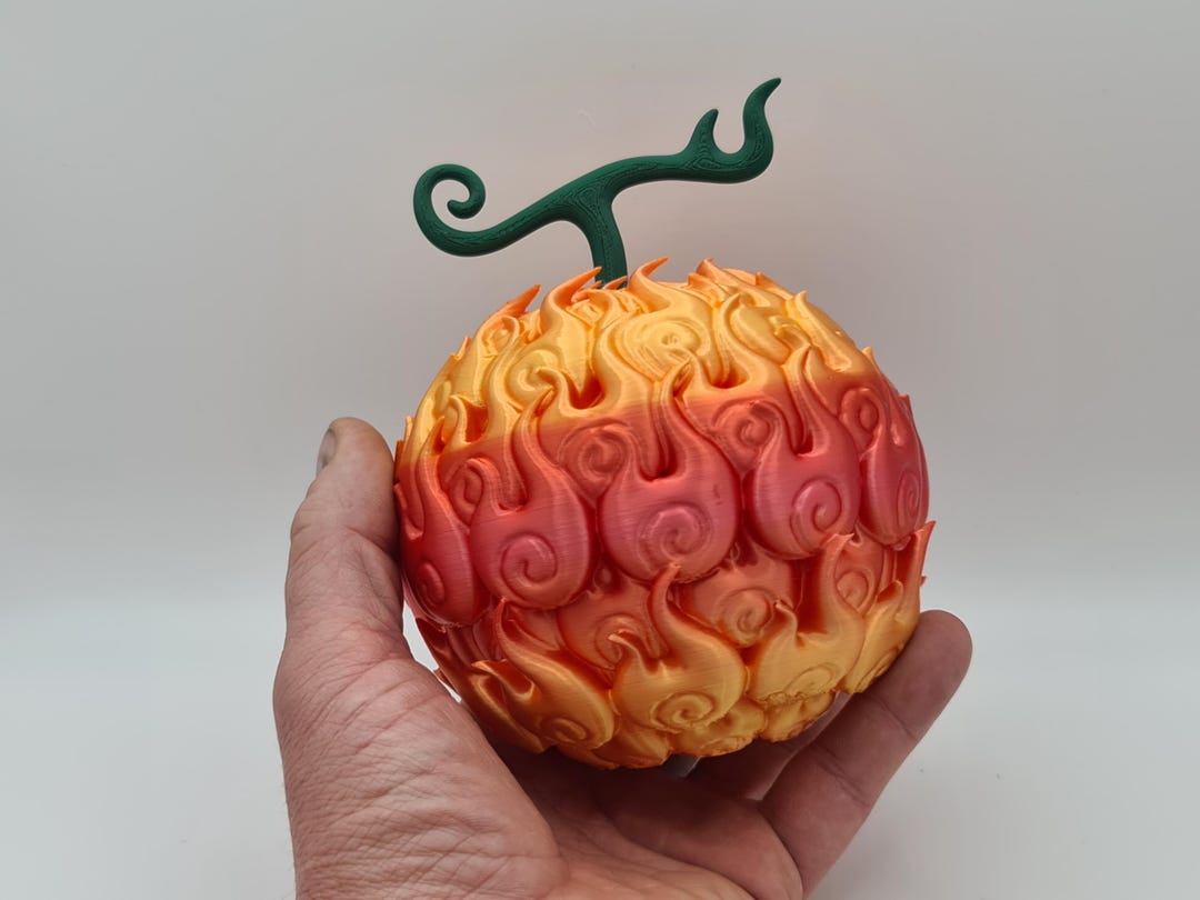 3D Printed One Piece Devil Fruit With Stand Flame Flame Mera Mera No Mi ...