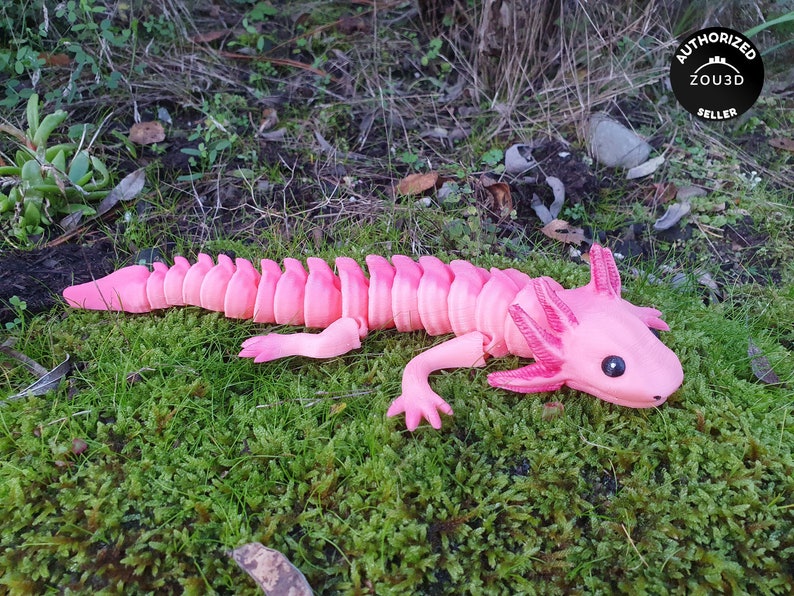 Cute Adult Axolotl Articulated Flexible 3D Print - Etsy