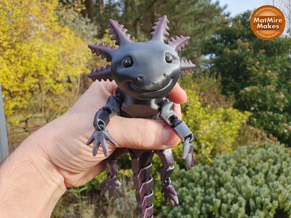 Adorable Axolotl Articulated Flexible 3D Print - Etsy