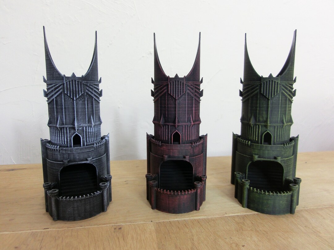 Buy Pocket Barad-dur Dice Tower 3D Printed Lord of the Rings Compatible ...