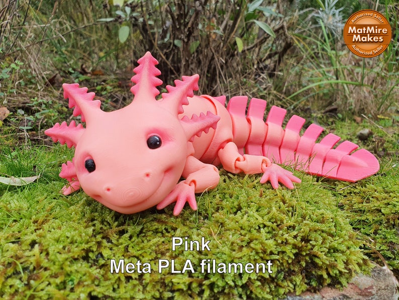 Adorable Axolotl Articulated Flexible 3D Print - Etsy