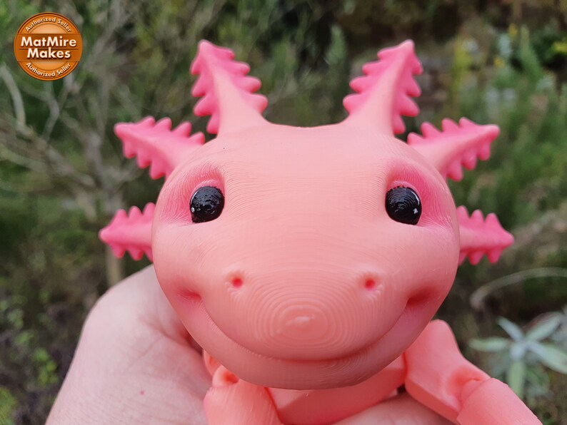 Adorable Axolotl Articulated Flexible 3D Print - Etsy